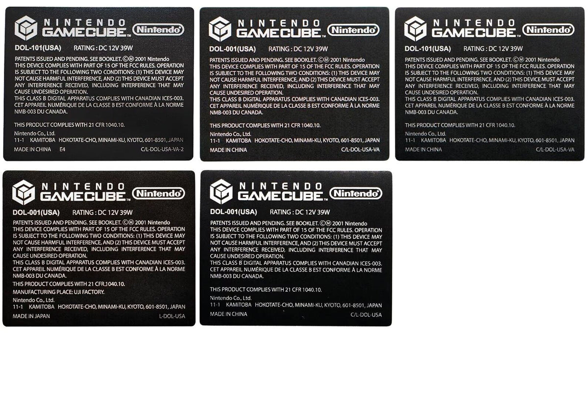 GameCube Replacement Sticker Set – Genius Game Mods