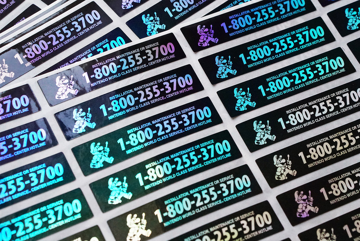 Gameboy DMG Holographic Service Sticker – Genius Game Mods