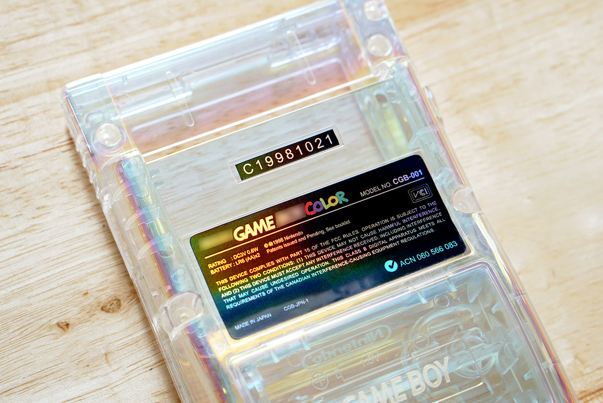 Gameboy Color GBC Holographic Back Sticker Set – Genius Game Mods