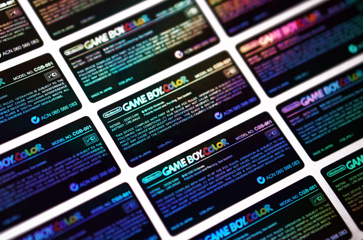 Gameboy Color GBC Holographic Back Sticker Set – Genius Game Mods