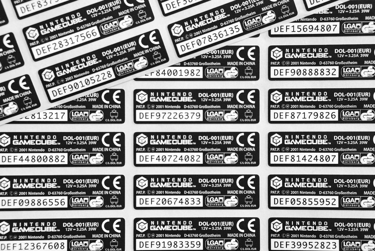 Euro GameCube Console Labels Replacement Sticker Set – Genius Game Mods