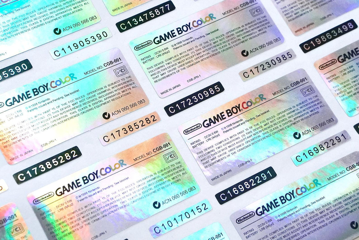 Gameboy Color GBC Holographic Back Sticker Set – Genius Game Mods